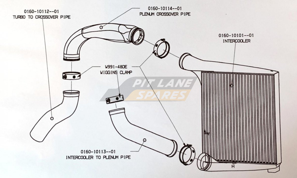 INTERCOOLER TO PLENUM PIPE - 0160-10113--01 | Pitlane Spares