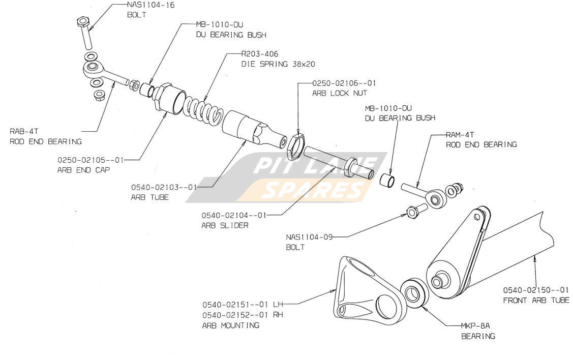 Browse Race Car Parts: Front anti roll bar | Pitlane Spares