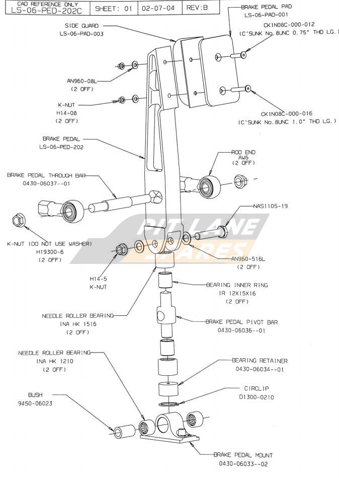 Browse Race Car Parts: Brake pedal assembly | Pitlane Spares