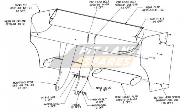 Browse Race Car Parts: Rear wing assy | Pitlane Spares